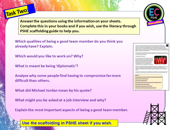 Teamwork - Employability Skills PSHE / Careers Lesson – EC Publishing
