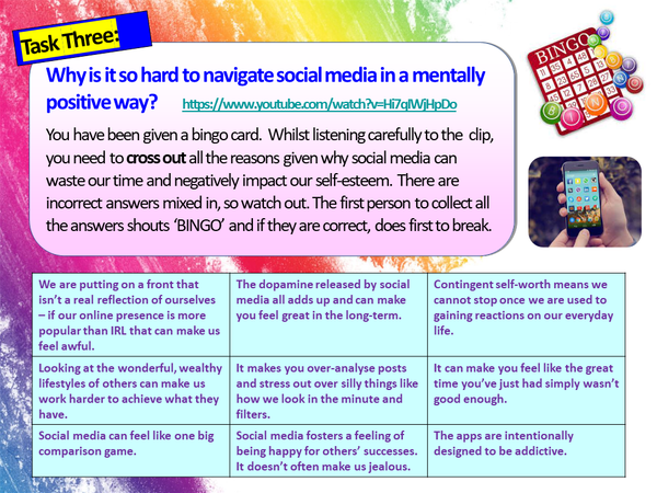 Social Media and Validation - Mental Health PSHE Lesson – EC Publishing