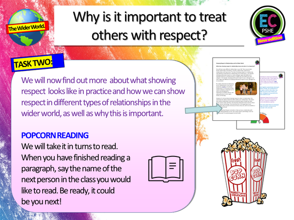 Showing Respect in Relationships and the Wider World PSHE Lesson – EC ...