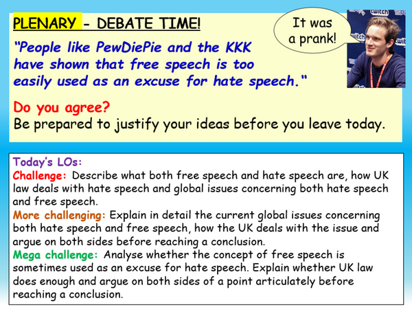 Hate Speech and Free Speech Lesson – EC Publishing