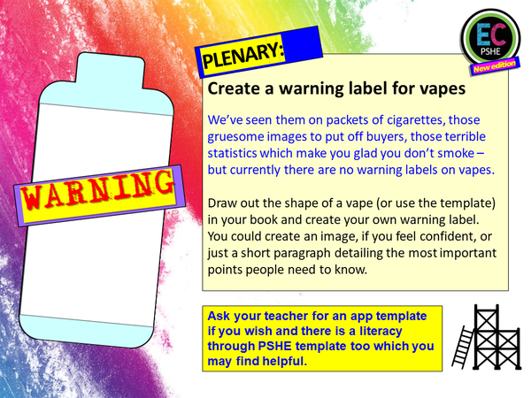 Vaping dangers PSHE Lesson – EC Publishing