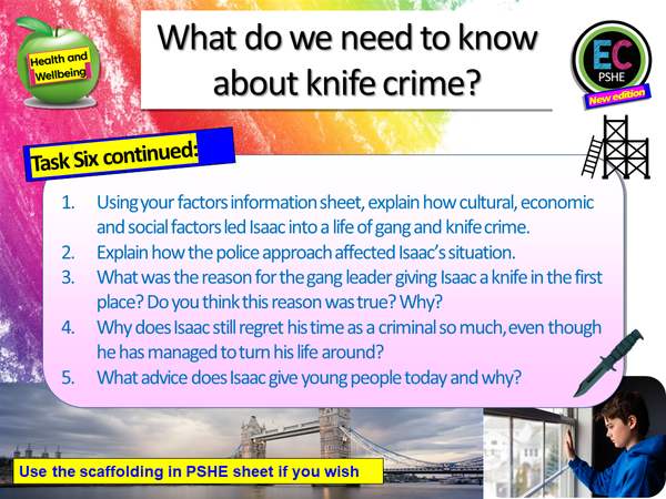 Knife Crime and Gang Influences PSHE Lesson – EC Publishing