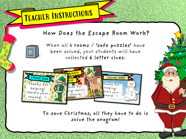 Christmas Printable Escape Room – Fun Math Puzzles for Kids – EC Publishing