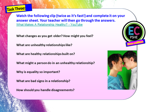 Healthy and Unhealthy Relationships PSHE lesson – EC Publishing