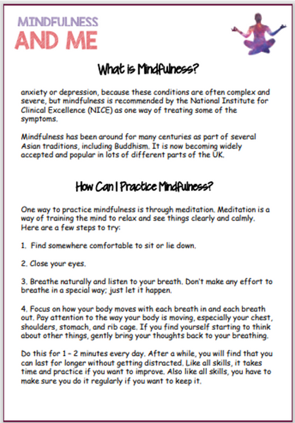 PSHE KS3 KS4 Mental Health Workbook Mindfulness – EC Publishing