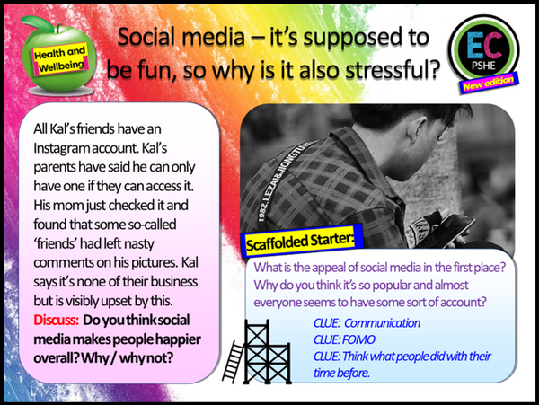 Social Media and On-line Stress PSHE Lesson – EC Publishing