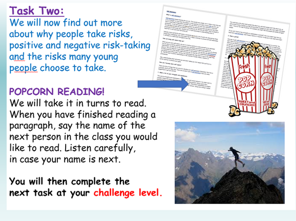 Risk Taking PSHE Lesson – EC Publishing