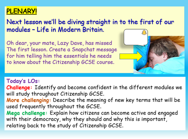 Citizenship GCSE Introduction AQA Lesson – EC Publishing