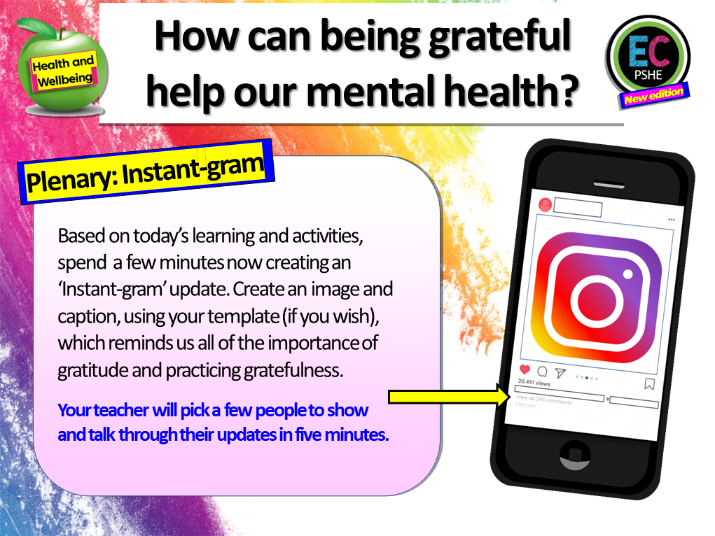 Gratitude and Gratefulness - Mental Health PSHE Lesson – EC Publishing