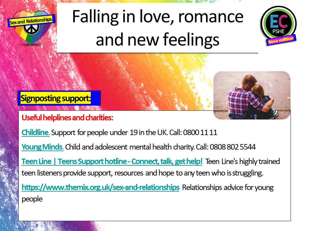 Falling in love, romance and new feelings PSHE lesson – EC Publishing