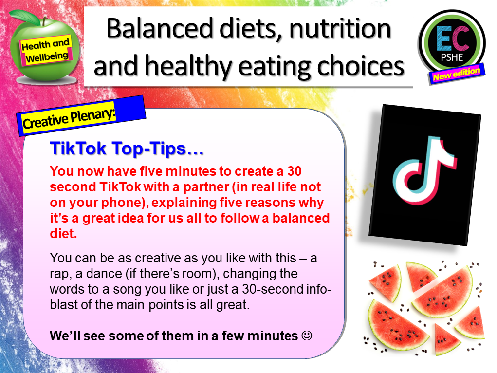 Balanced diet and nutrition PSHE lesson – EC Publishing