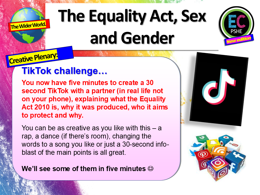 The Equality Act - Sex and Gender PSHE / Citizenship Lesson – EC Publishing