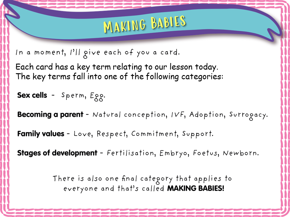 Starting a Family - Year 6 (Sex Education) – EC Publishing