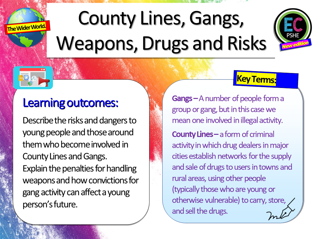 County Lines, Gangs, Weapons and Exploitation PSHE Lesson – EC Publishing