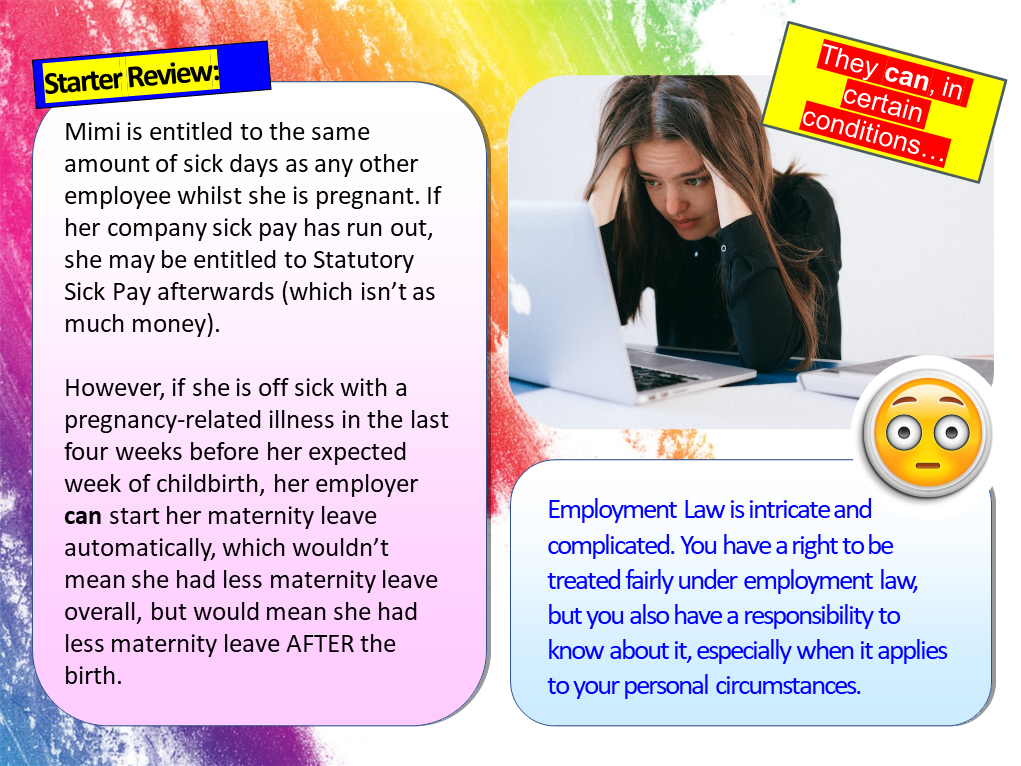 Employment Rights and Responsibilities PSHE / Careers Lesson – EC ...