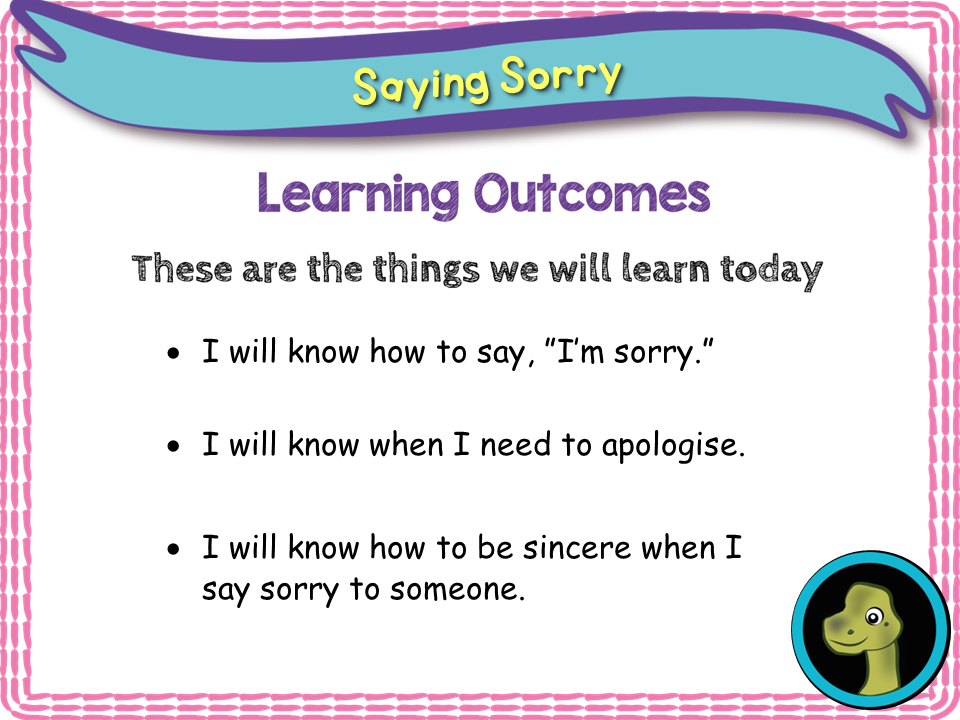New! Apologising and Saying I'm Sorry - EYFS/Reception – EC Publishing