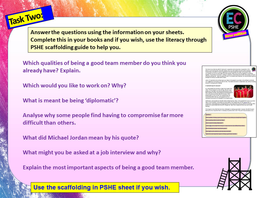 Teamwork - Employability Skills PSHE / Careers Lesson – EC Publishing