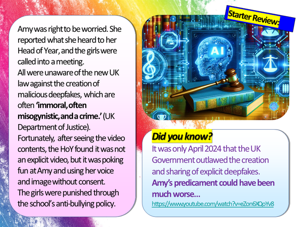 Deepfakes, Law and Safety PSHE Lesson – EC Publishing
