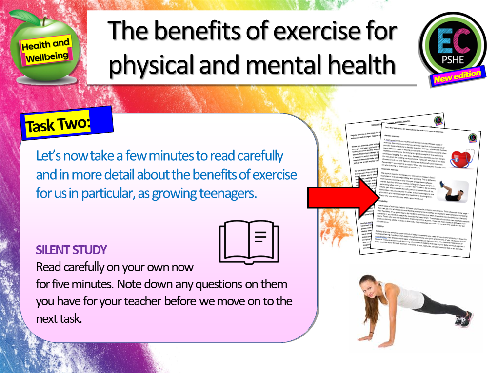 Benefits exercise on physical / mental health PSHE lesson – EC Publishing
