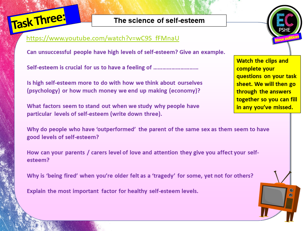 Self-Esteem PSHE Lesson (2 hours) – EC Publishing