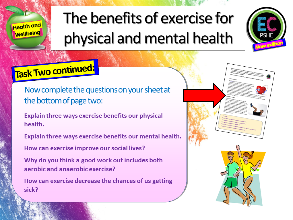 Benefits exercise on physical / mental health PSHE lesson – EC Publishing