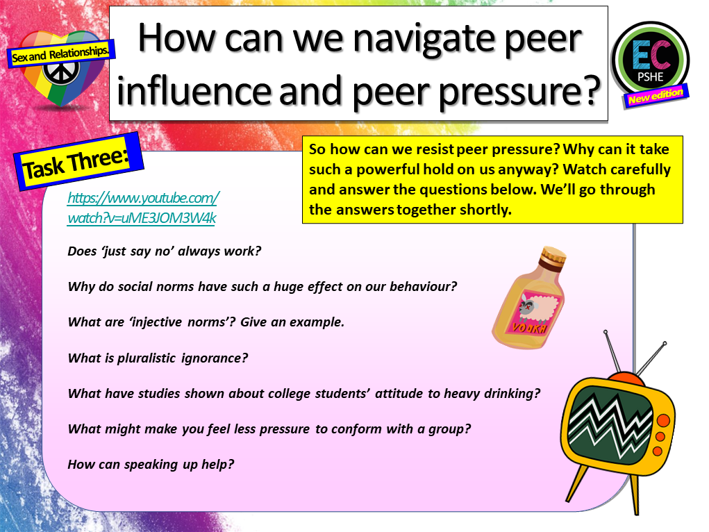Peer Pressure + Peer Influence PSHE Lesson NEW – EC Publishing