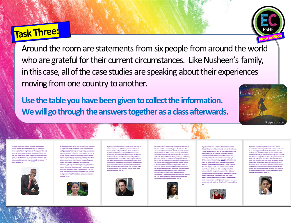 Gratitude and Gratefulness - Mental Health PSHE Lesson – EC Publishing