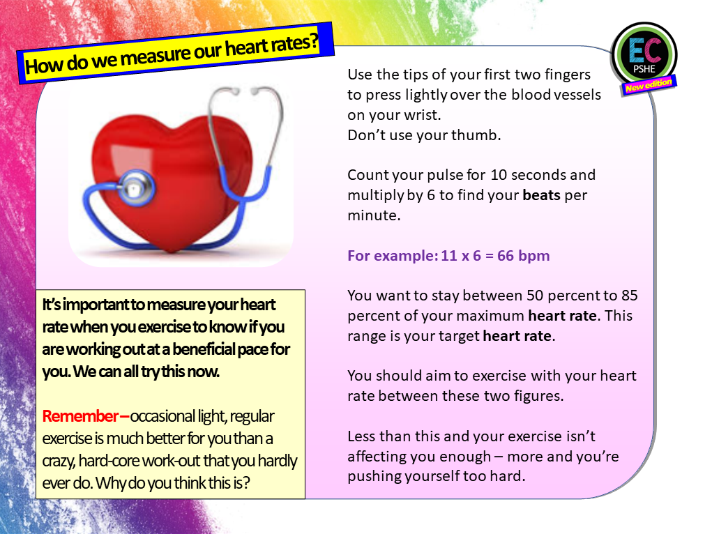 Benefits exercise on physical / mental health PSHE lesson – EC Publishing