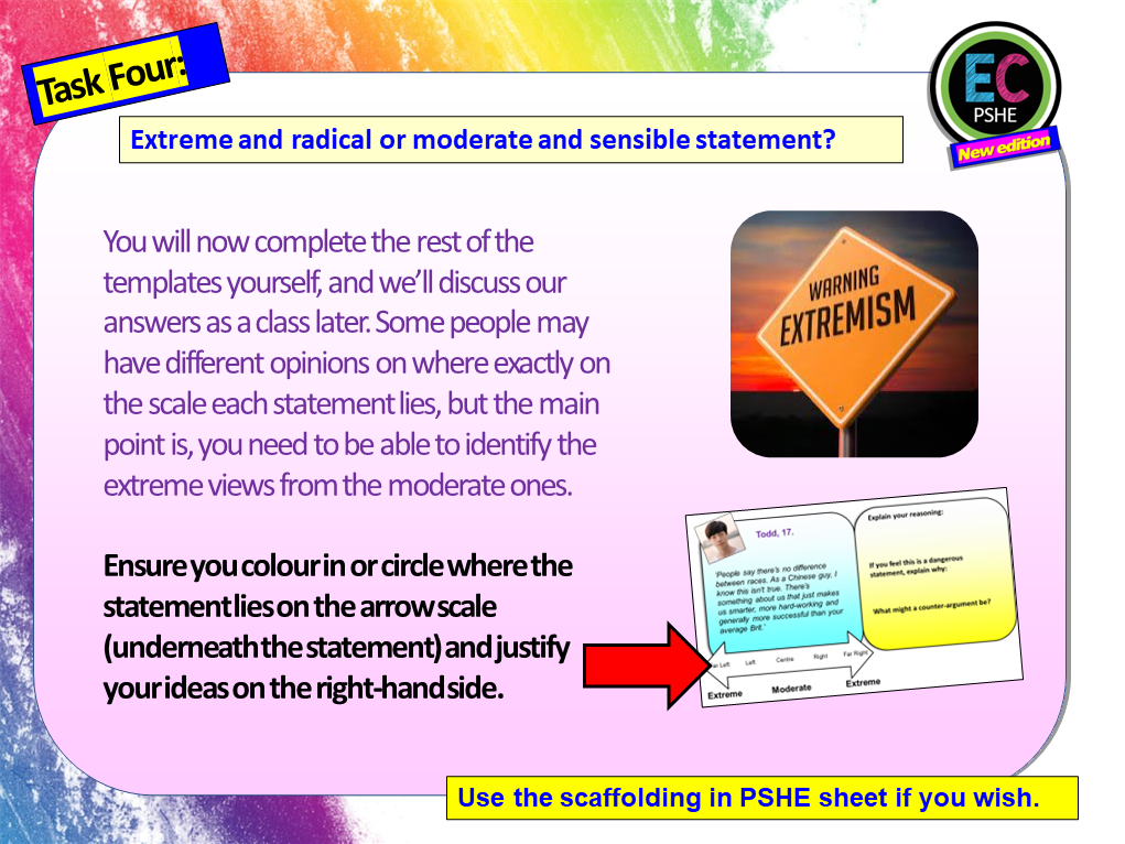 Extremism Radicalisation Ideology - Online PSHE Lesson – EC Publishing