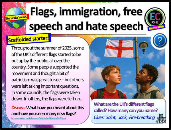 Immigration, Migrant Hotels and Flags - Citizenship / PSHE Lesson – EC ...