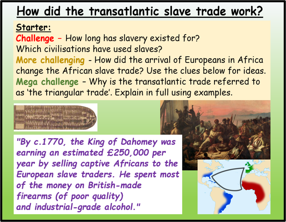 Slave Trade Triangle America And The Transatlantic Triangular Trade