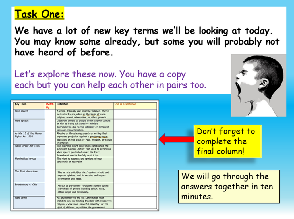 Hate Speech and Free Speech Lesson – EC Publishing