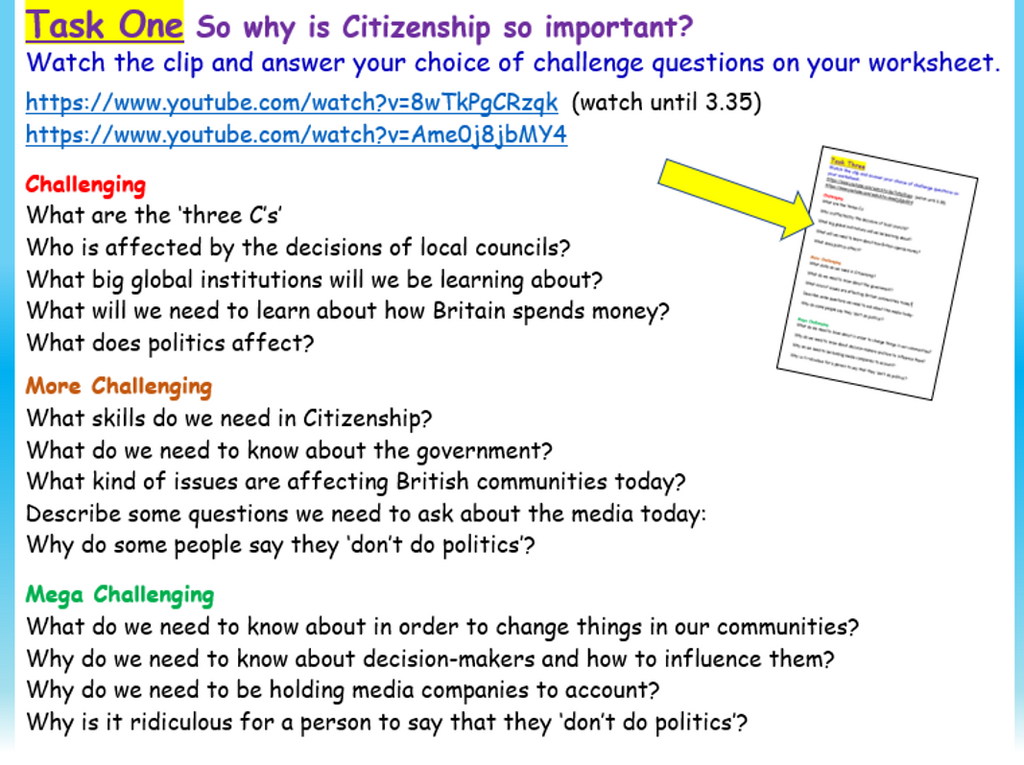 Citizenship GCSE Introduction Lesson - Edexcel – EC Publishing