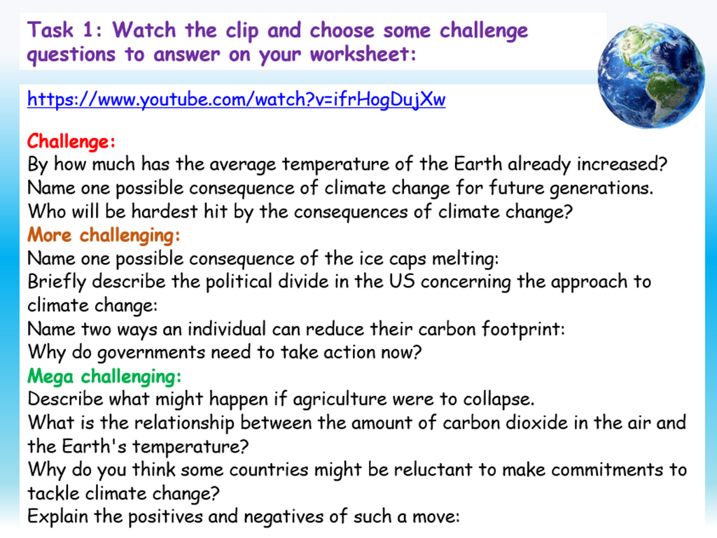 Climate Change Lesson – EC Publishing