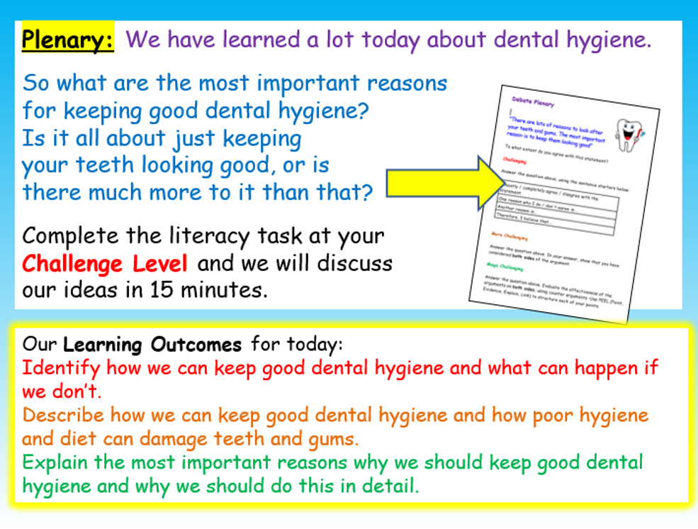Dental / Oral Hygiene PSHE Lesson KS3 (Lower ability & SEN) – EC Publishing