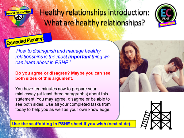 Healthy and Unhealthy Relationships PSHE lesson – EC Publishing