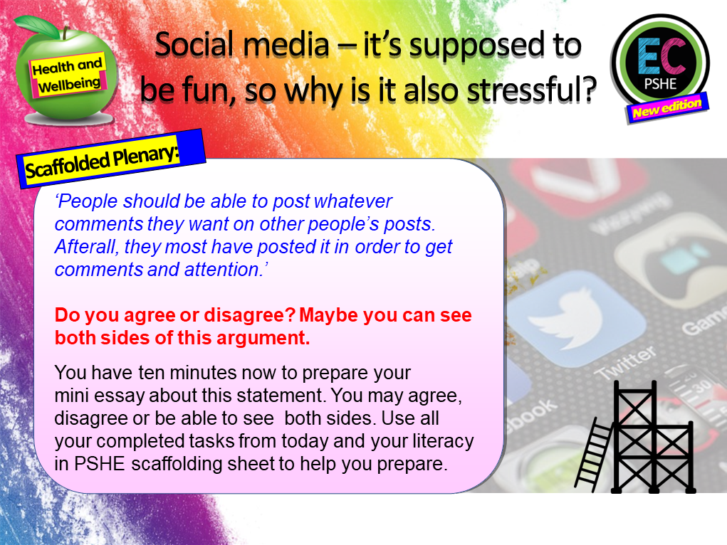 Social Media and On-line Stress PSHE Lesson – EC Publishing