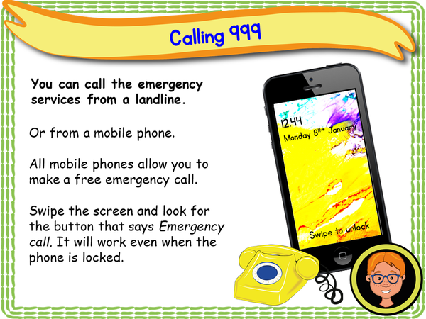 Accidents and Emergencies - Calling 999 - KS1/Year 2 – EC Publishing
