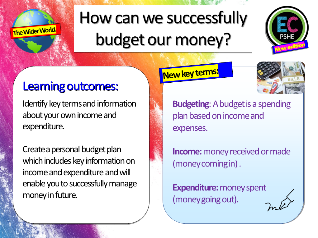 Budgeting our money - income and outgoings PSHE lesson – EC Publishing