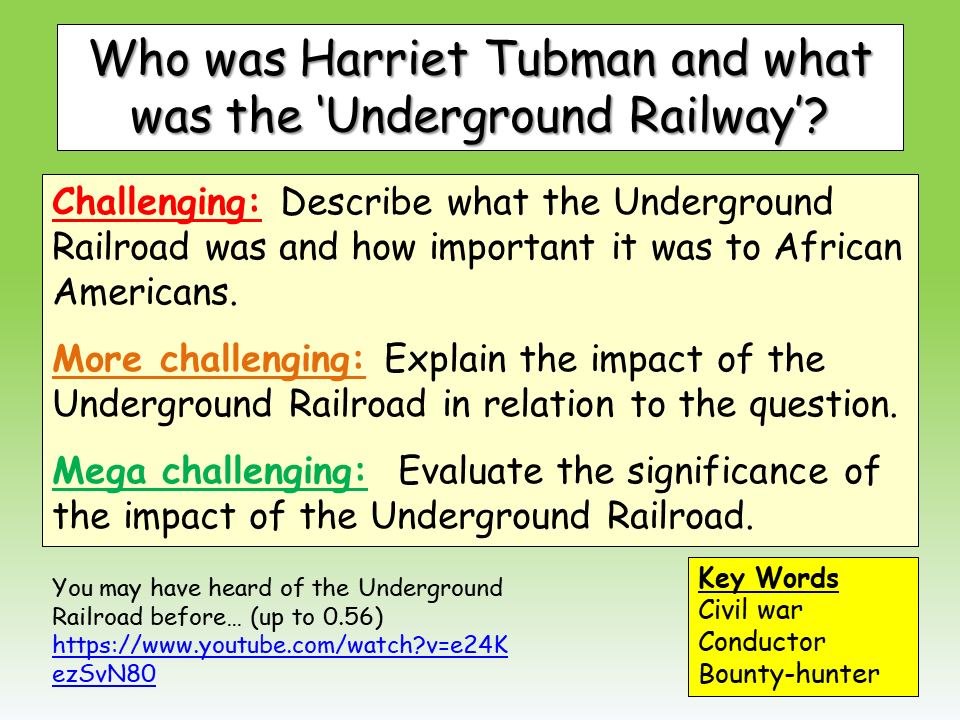 Black History - Harriet Tubman and the Underground Railroad – EC Publishing