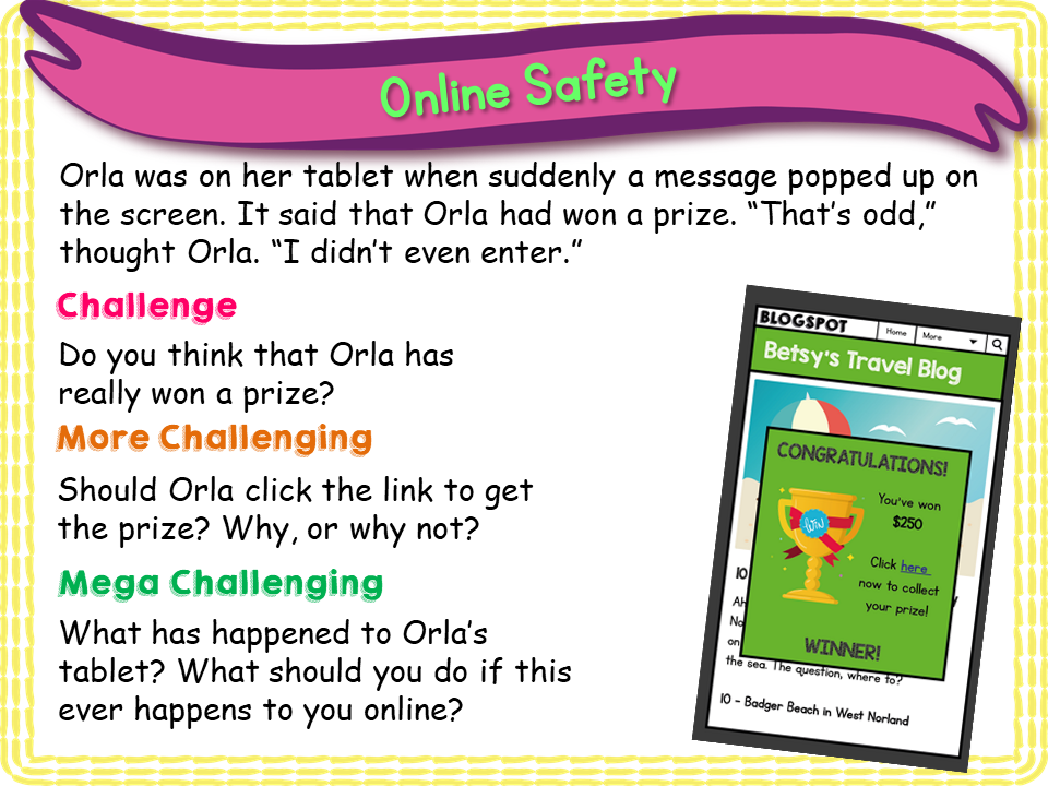 Staying Safe Online - KS1/Year 2 – EC Publishing