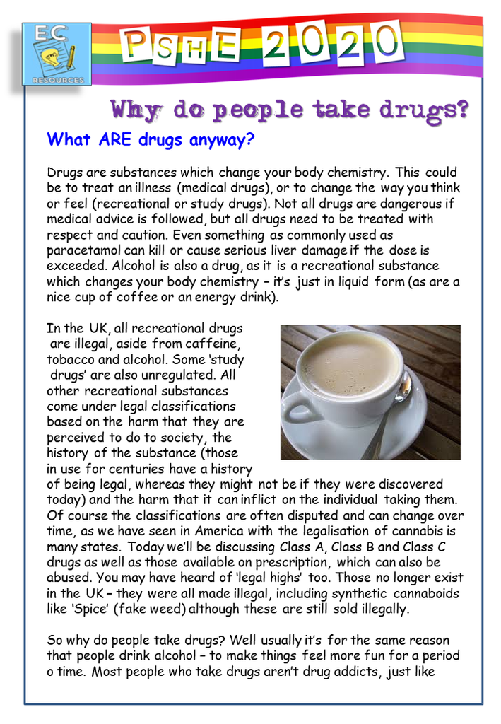 PSHE Workbook : Drugs – EC Publishing