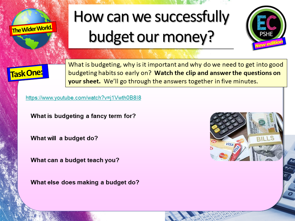 Budgeting our money - income and outgoings PSHE lesson – EC Publishing
