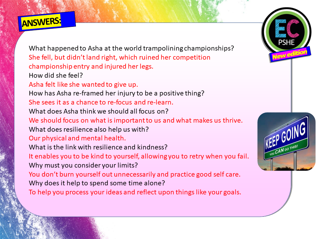 Building Resilience PSHE Lesson – EC Publishing