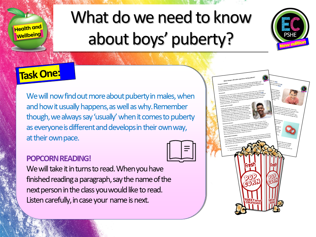 Boys' Puberty KS3 PSHE Lesson – EC Publishing