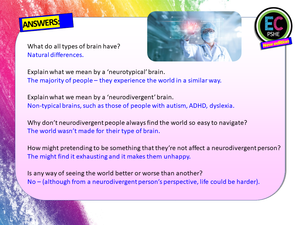 Neurodiversity PSHE Lesson – EC Publishing