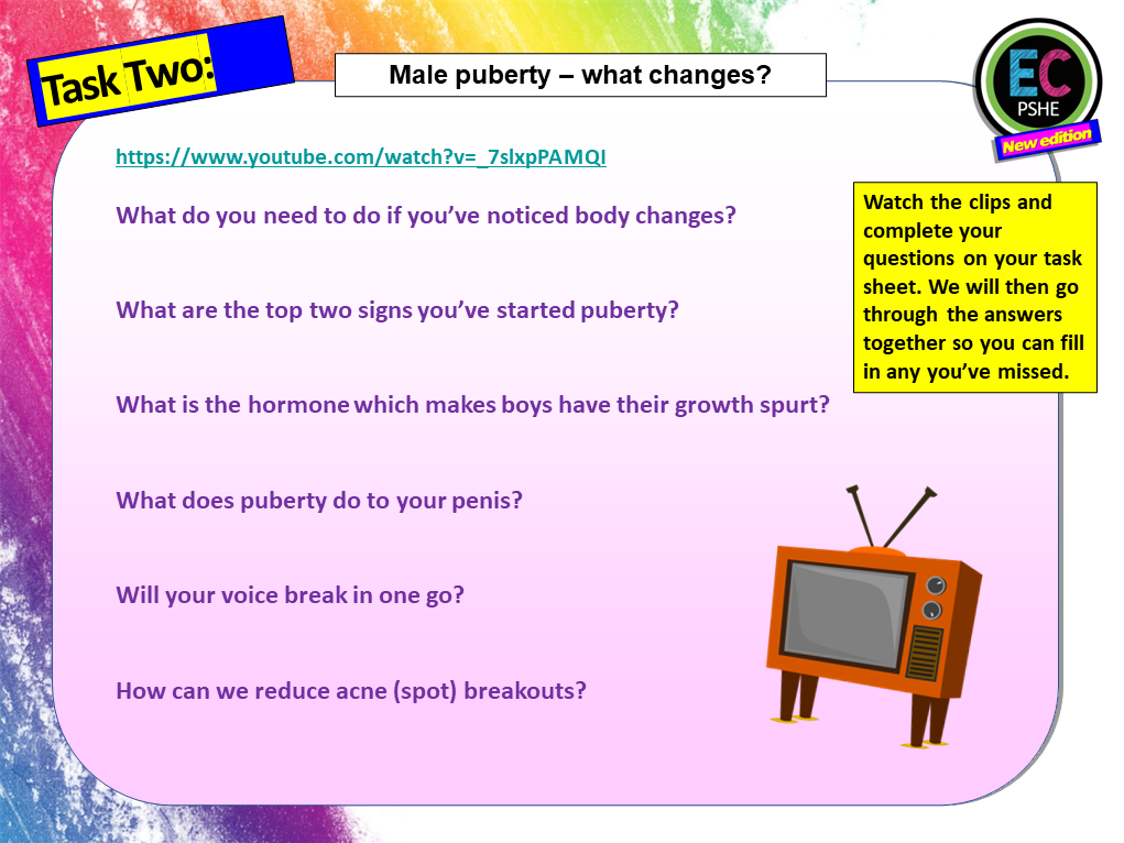 Boys' Puberty KS3 PSHE Lesson – EC Publishing