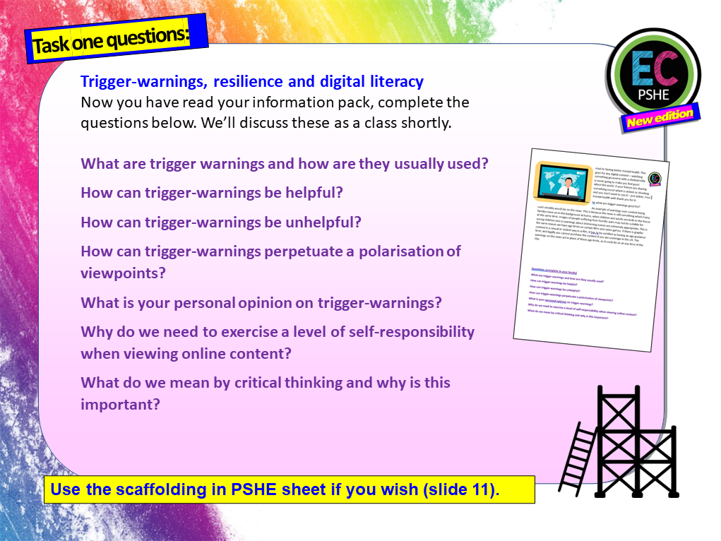 Social Media, Trauma, Trigger-warnings and digital resilience PSHE les ...