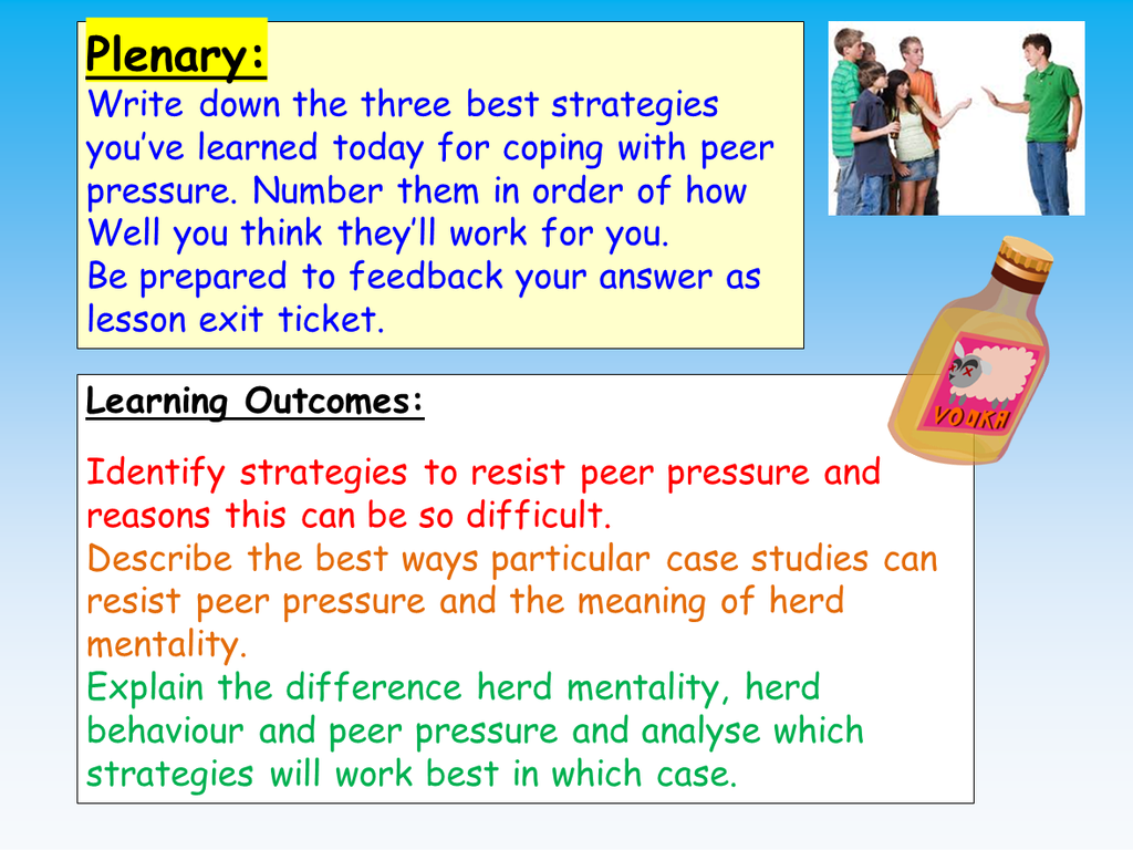 Peer Pressure - PSHE Lesson – EC Publishing
