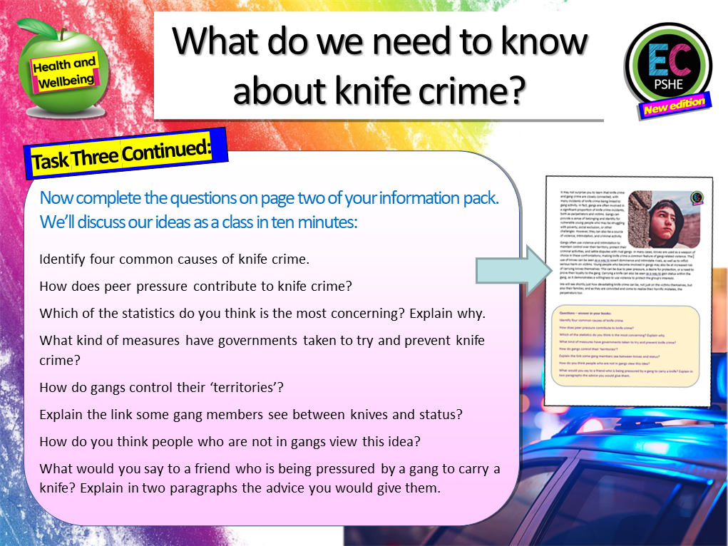 Knife Crime and Gang Influences PSHE Lesson – EC Publishing